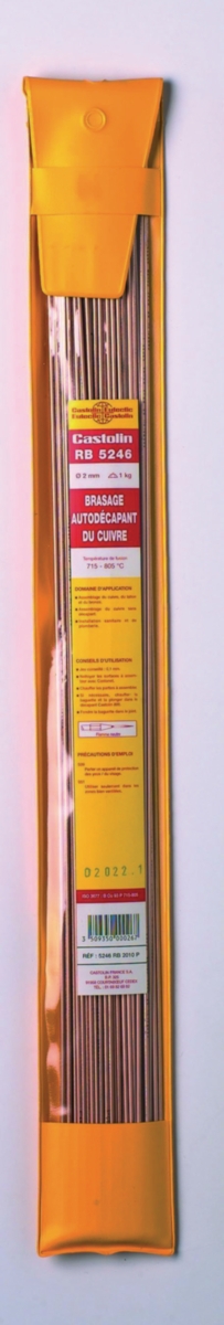 Baguette de brasage - RB5246 - Brasage du cuivre D2 - 1kg