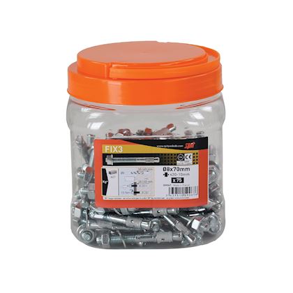 Cheville mécanique - Spit Fix3 - 8 x 70 mm - Bidon de 75 - S..