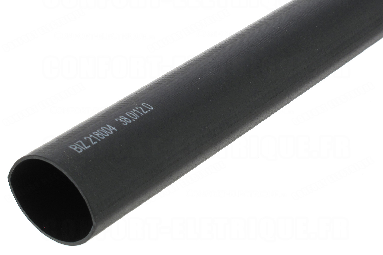 Gaine thermorétractable noire de 38 à 12 mm paroi épaisse
