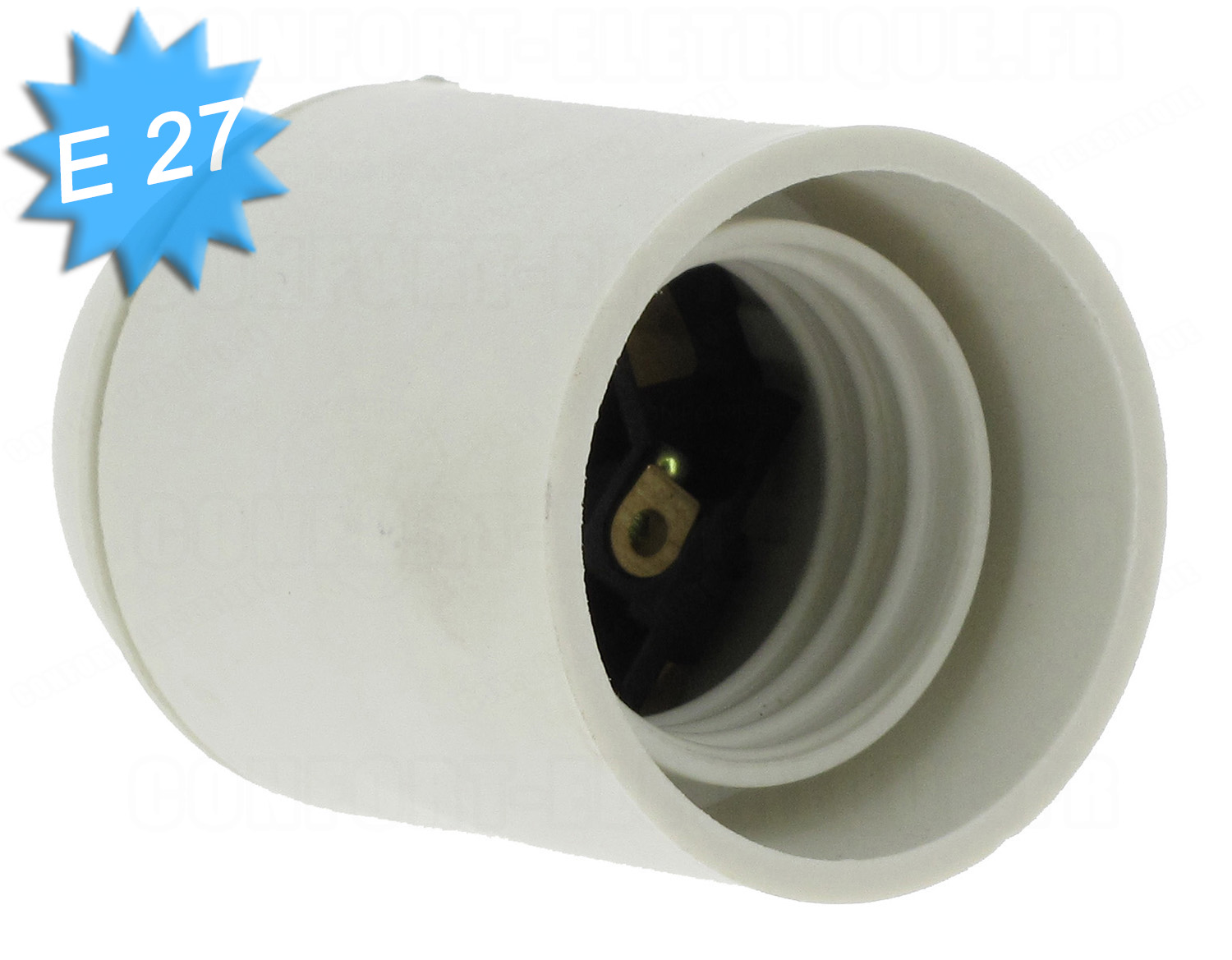 10 douilles E27 blanche simple bague - 53,64€