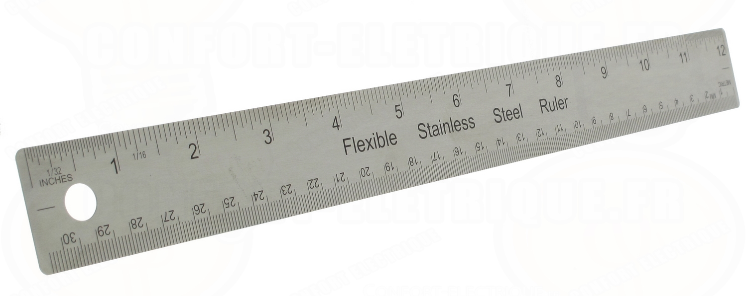 Réglet en inox de 30 cm - 8,55€