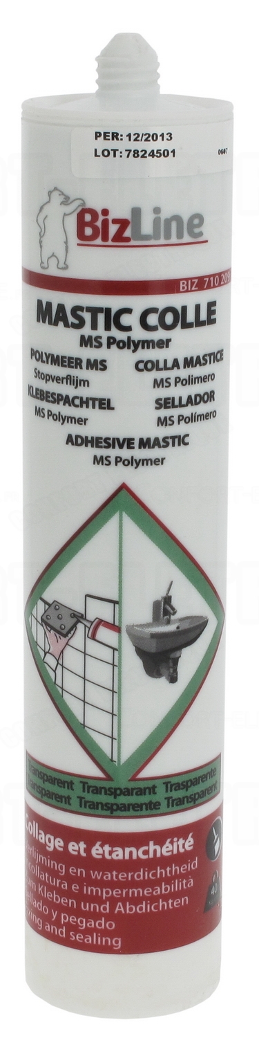 Mastic de collage et d'étancheité MS POLYMERE transparent