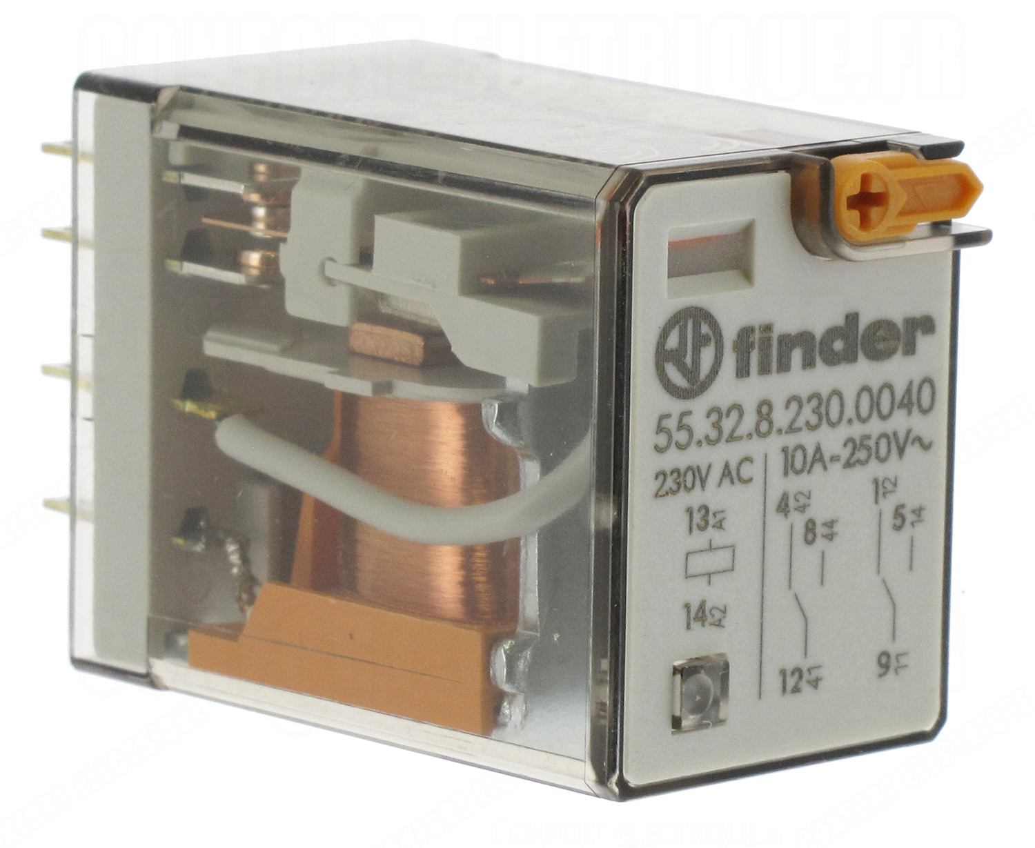 Relais miniature 230 volts 2 contacts 10 ampères - 31,01€