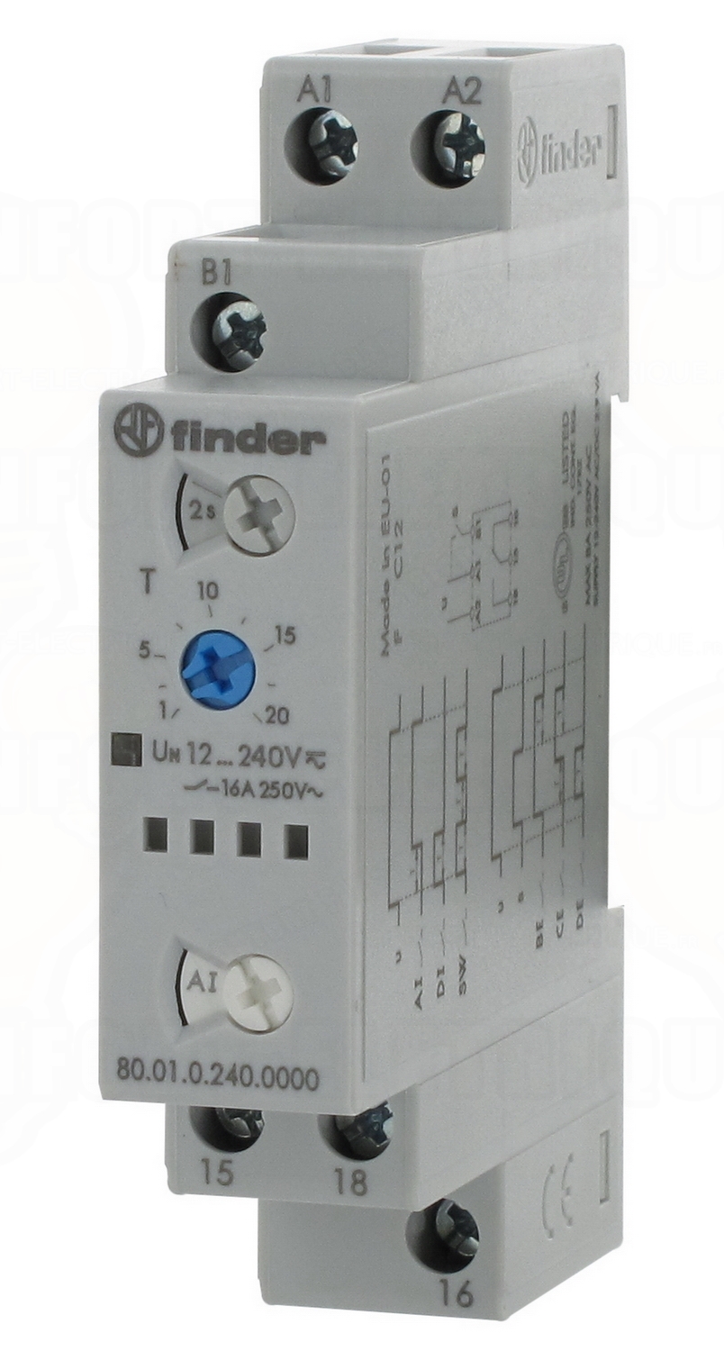 Relais temporisé modulaire multi-fonction - Finder - 137,14€..