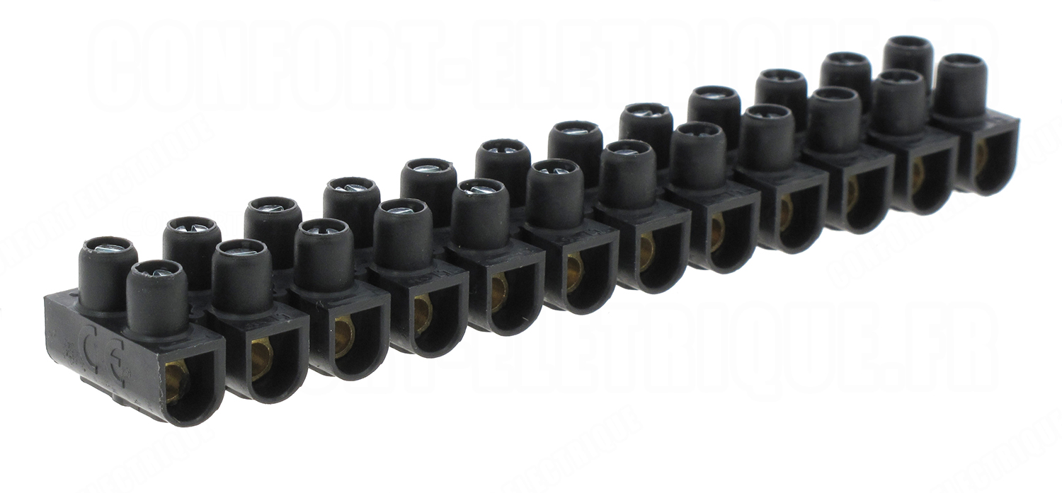 Barrette de connexion - 6 mm² - Legrand Nylbloc - Noir - 5,7..