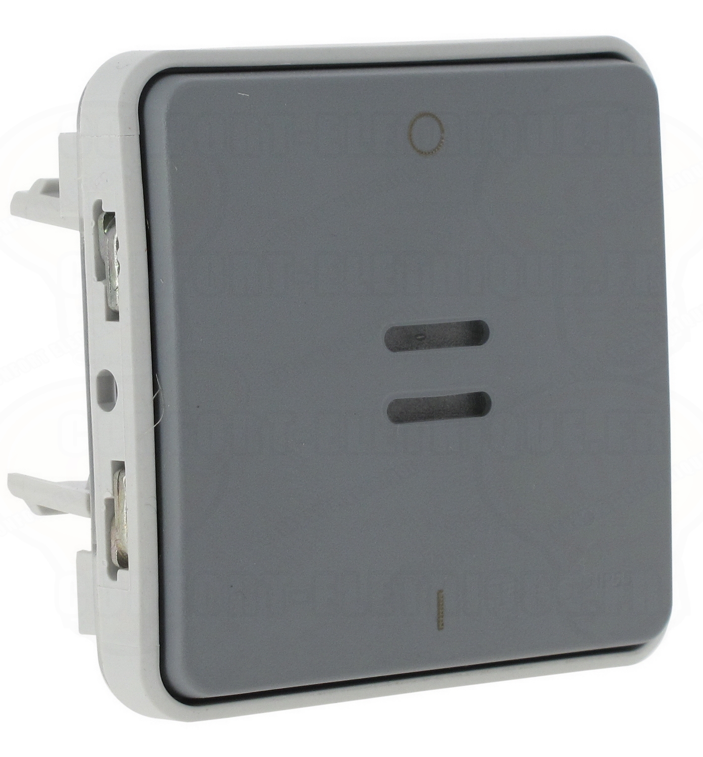 Interrupteur bipolaire lumineux - Legrand Plexo 55 - Gris