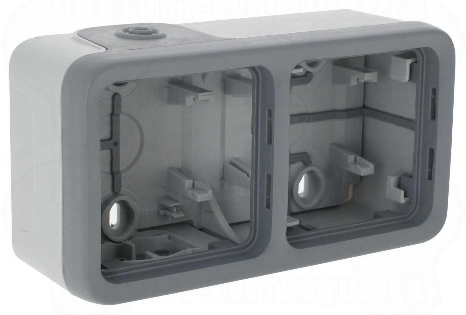 Boitier Plexo saillie 2 postes horizontal (composable) - 16,..