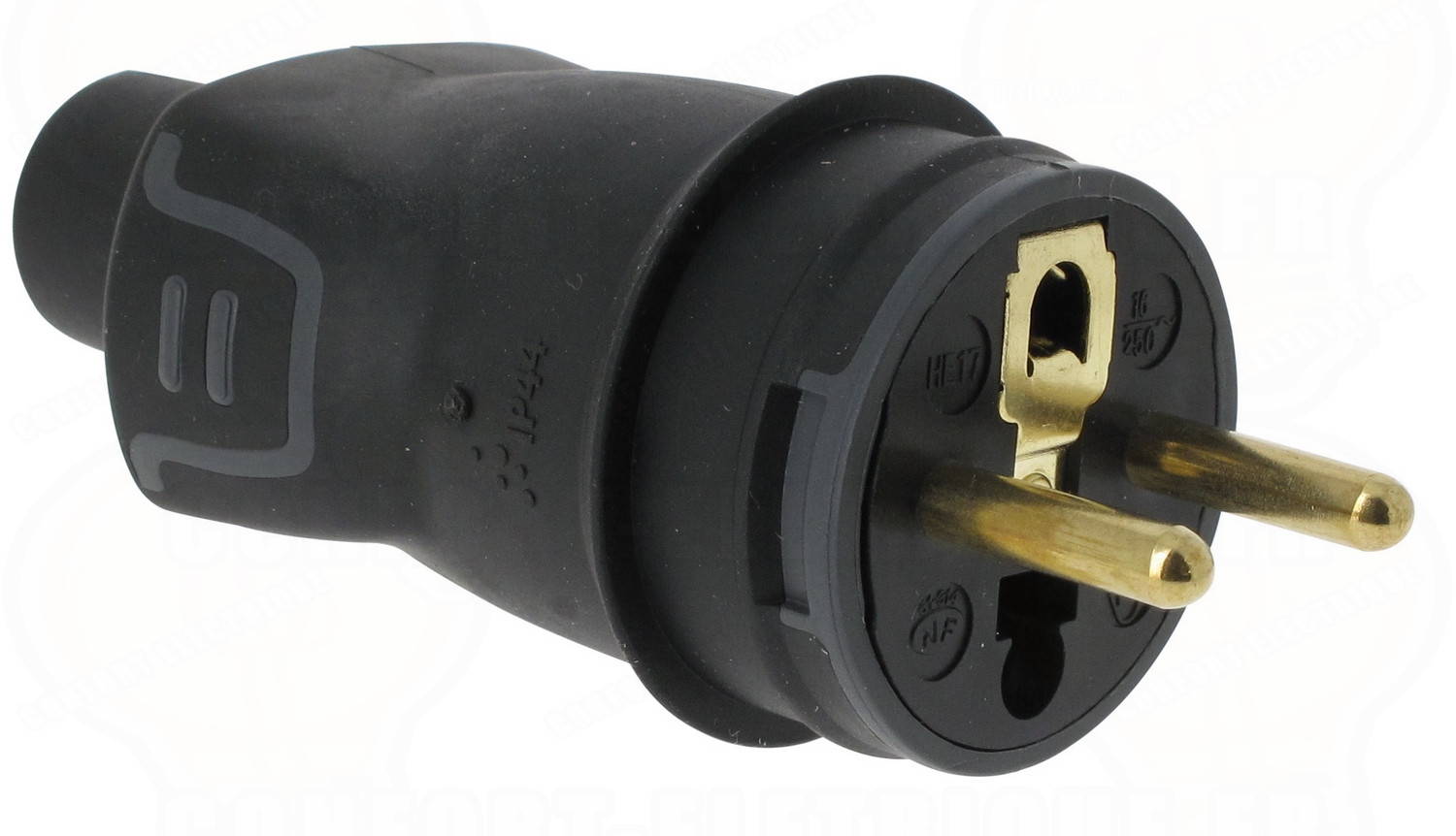 Fiche male 16A 2P+T en caoutchouc Critiques : confort-electr..