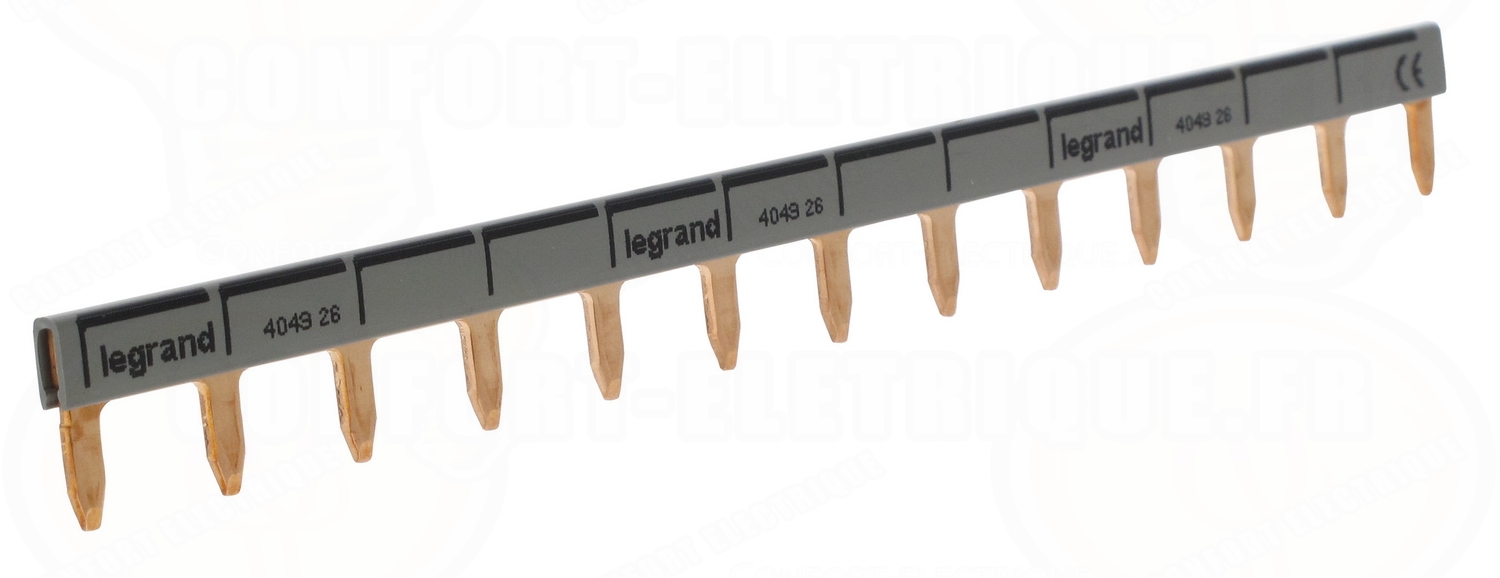 Peigne de cablage phase ou neutre 13 modules Legrand HX³ - 1..