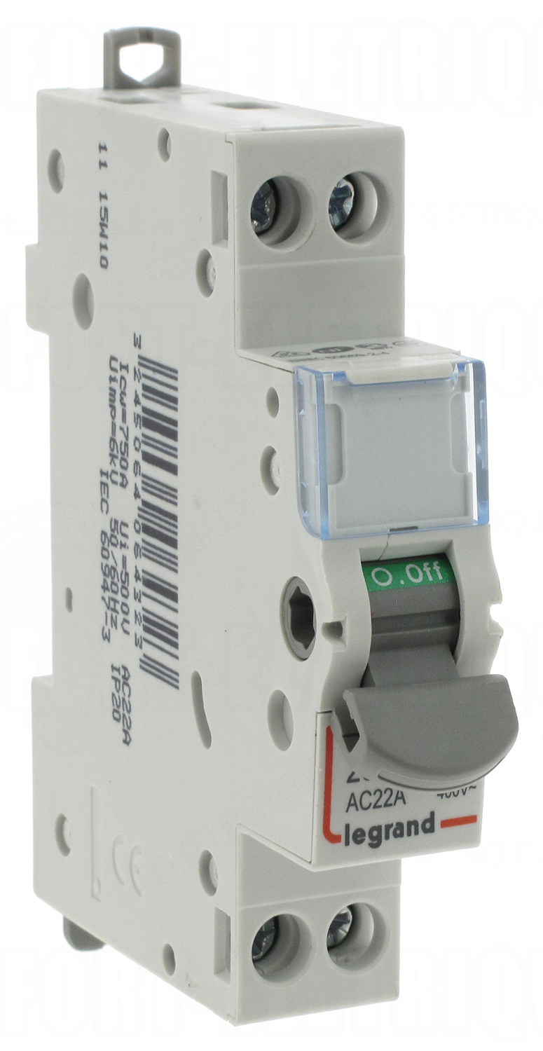 Interrupteur sectionneur Legrand DX3 20A 2 Poles - 28,70€