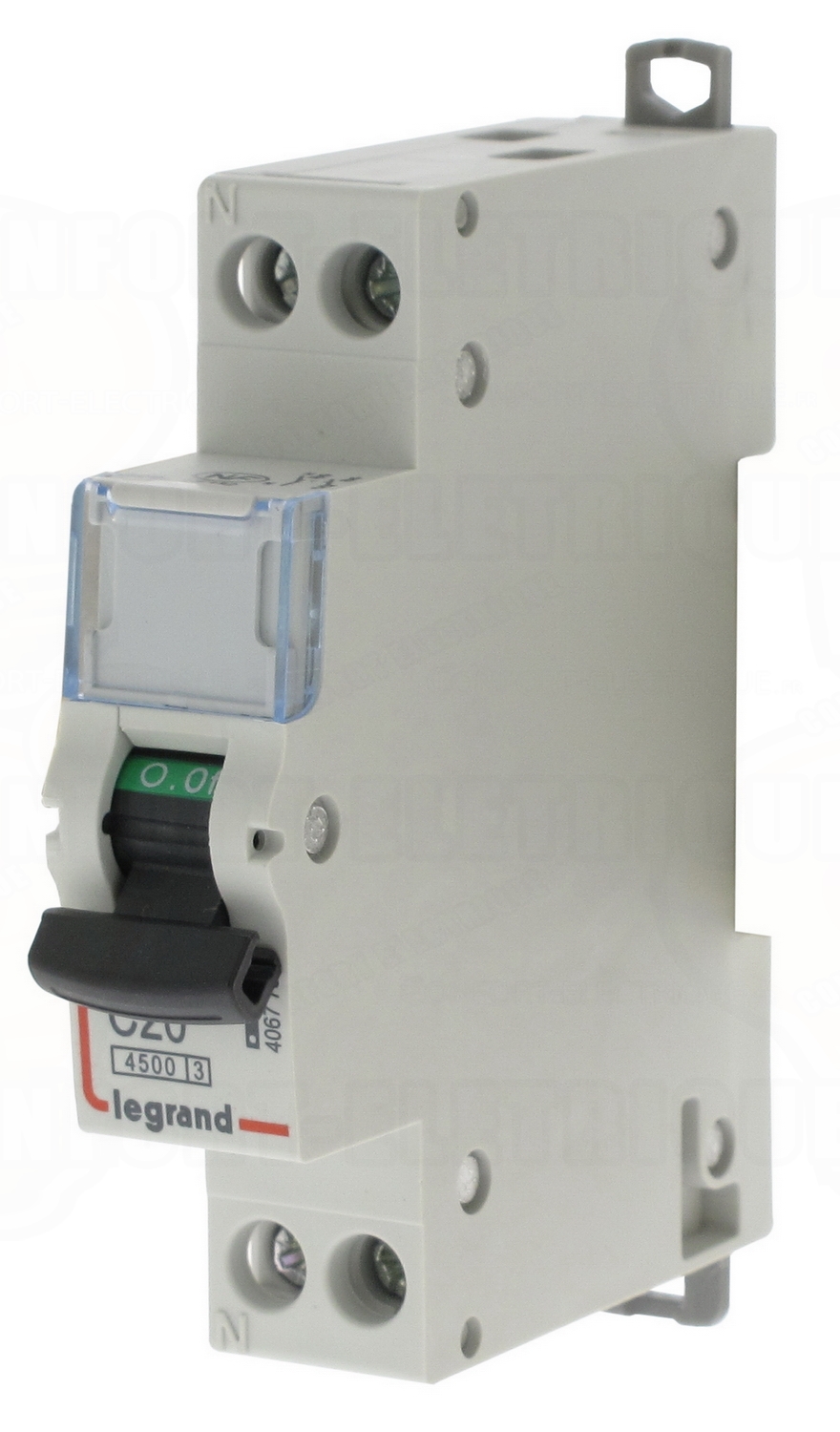 Disjoncteur 20A 4.5kA courbe C phase neutre Legrand DNX3 à v..