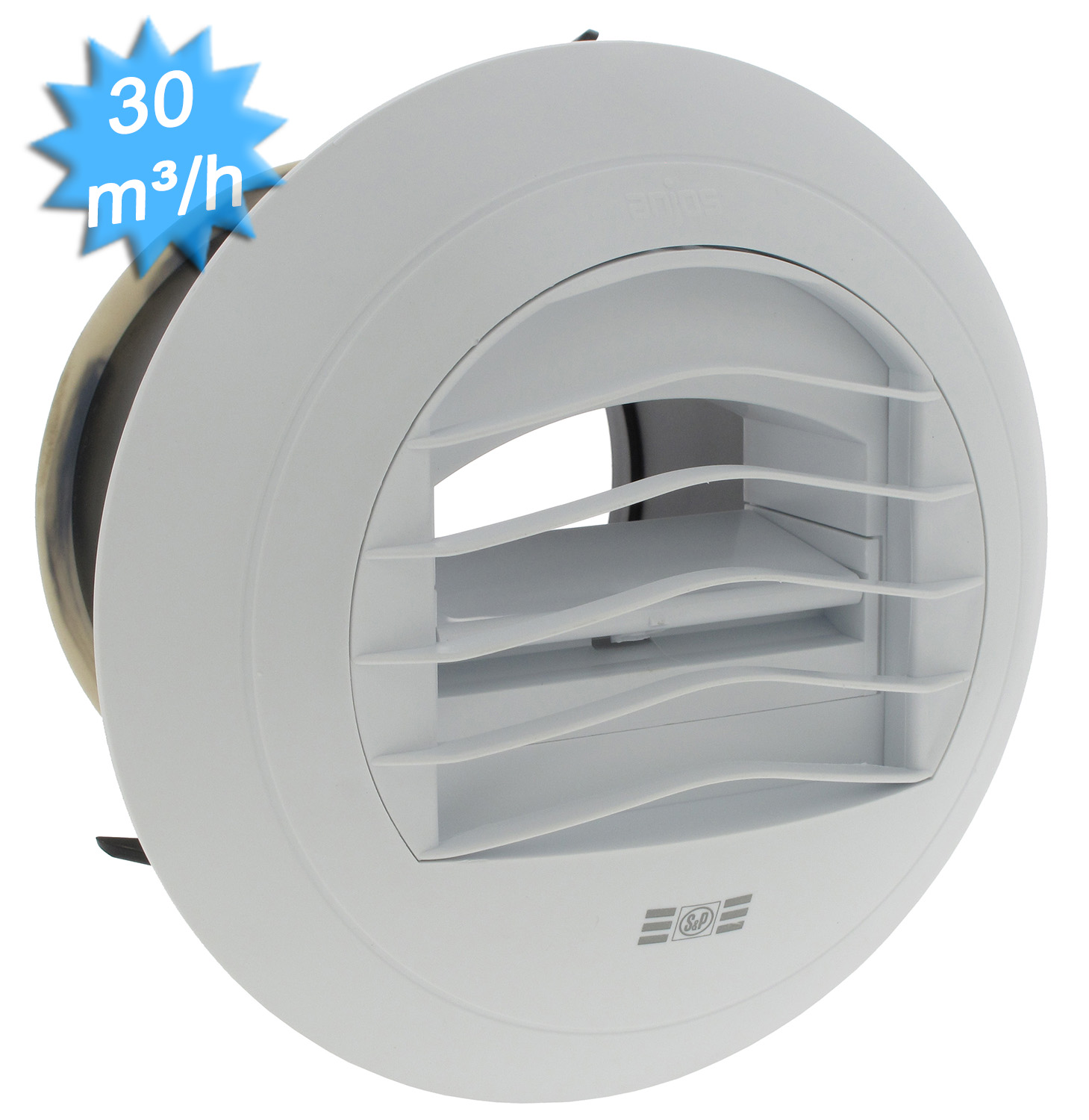 Bouche extraction autoréglable diamètre 80mm 30 m3/h série B..