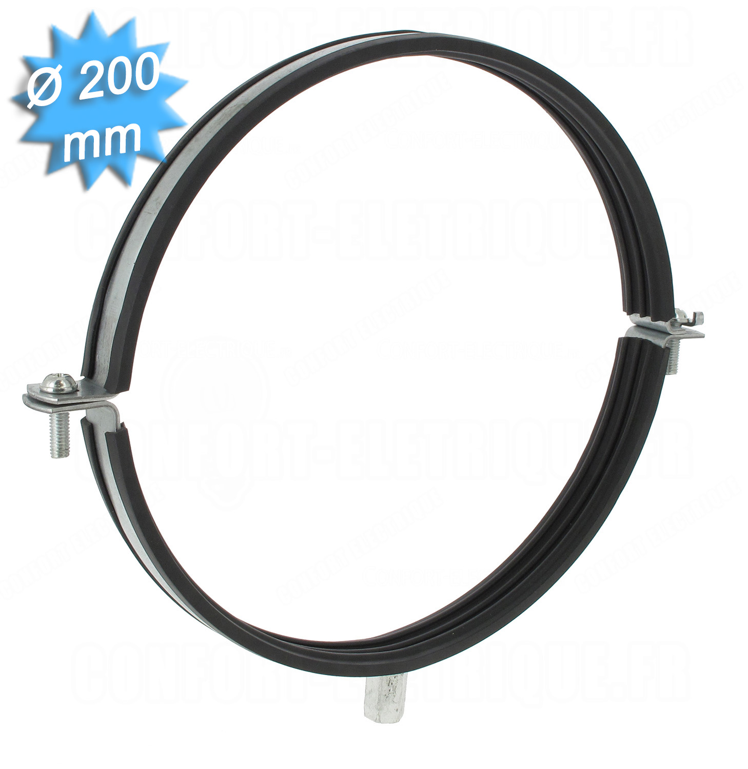 Collier de fixation isolé diamètre 200 mm avec filetage - 14..