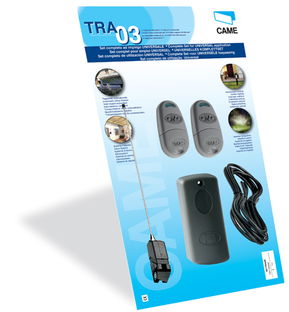 Kit récepteur radio CAME TRA03 fréquence 433 Mhz 2 canaux