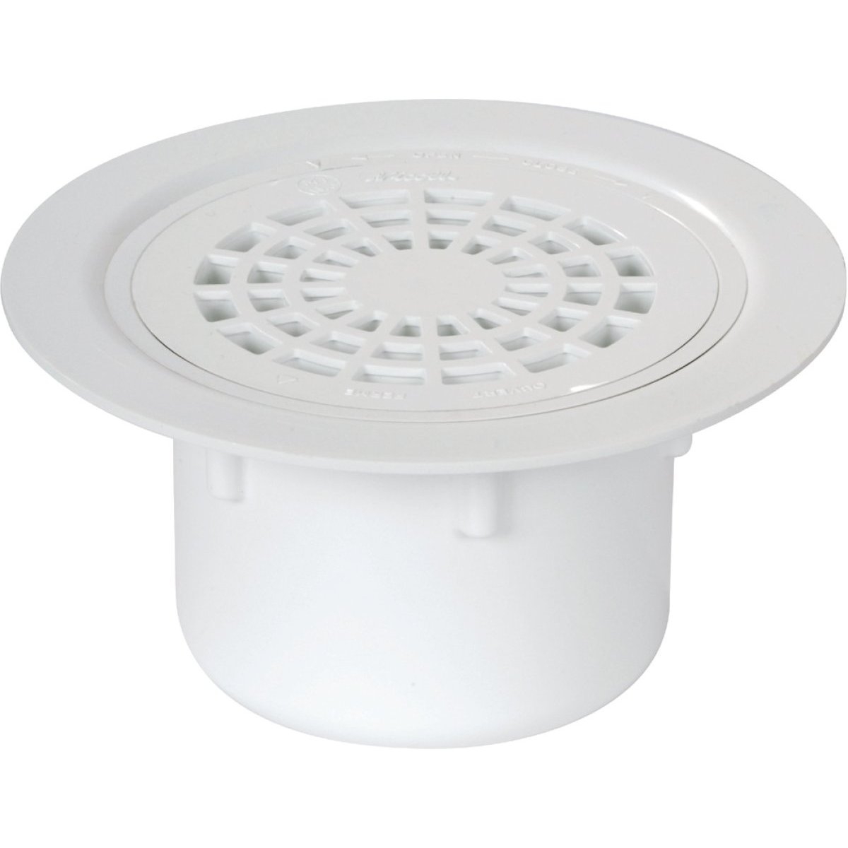 Siphon de sol plastique - Avec grille - Blanc - PVC - SV - D..