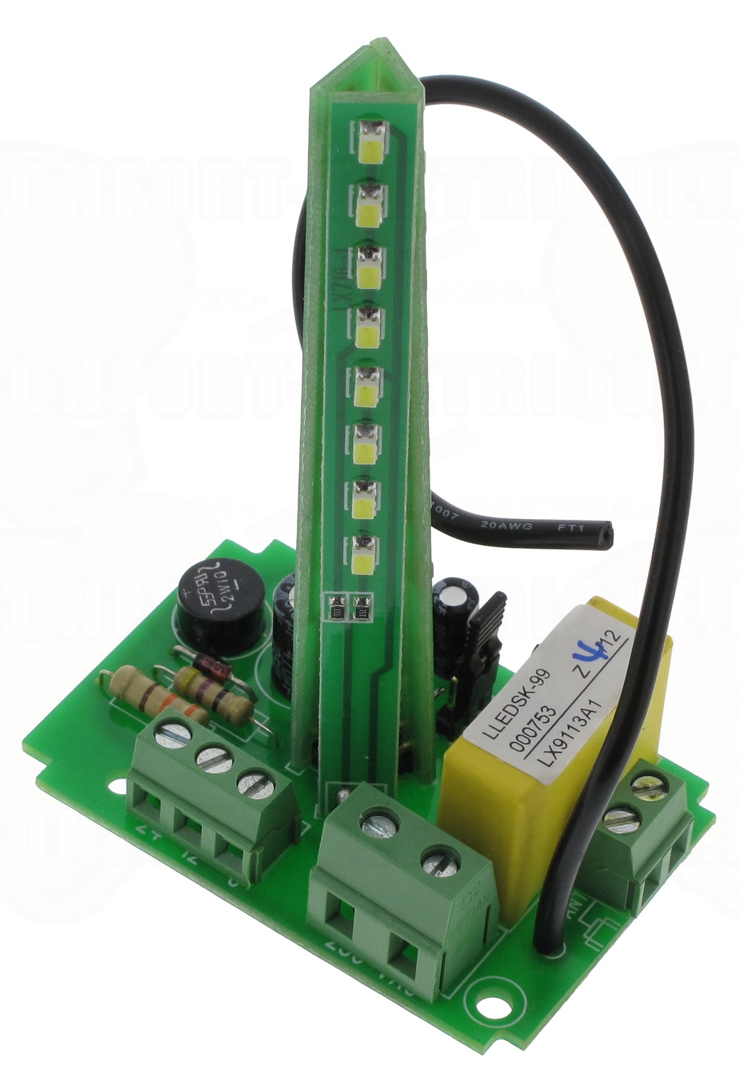 Clignotant à LED toutes tension - 12 - 24 et 230 Volts ovale..