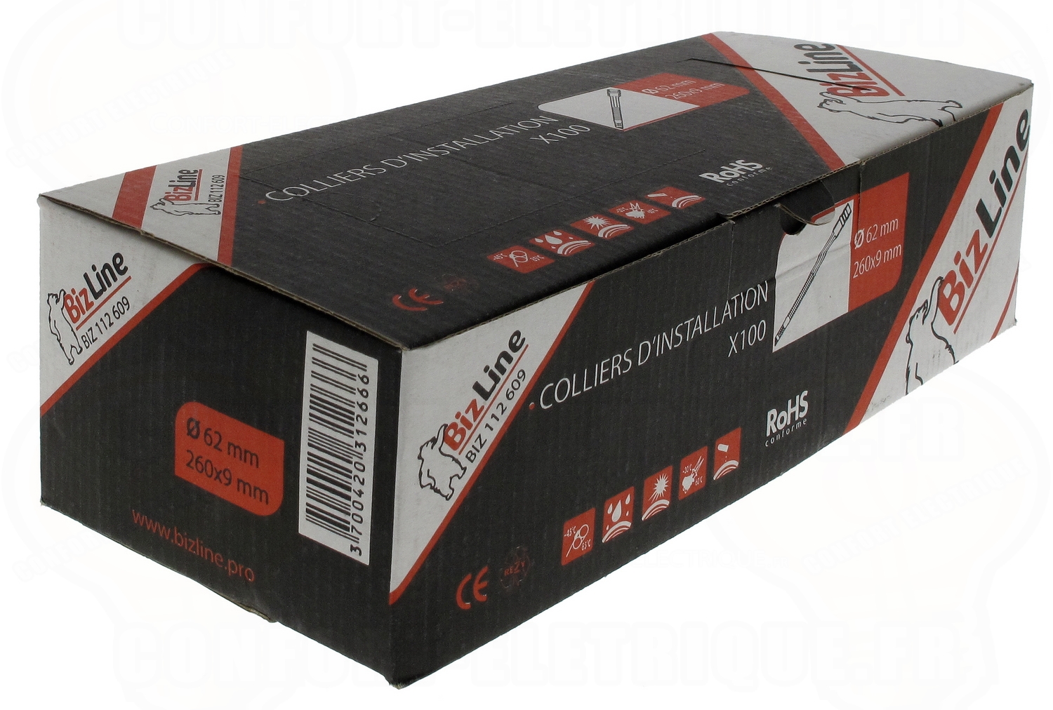 Collier installation électrique 9 x 260 mm - 54,57€