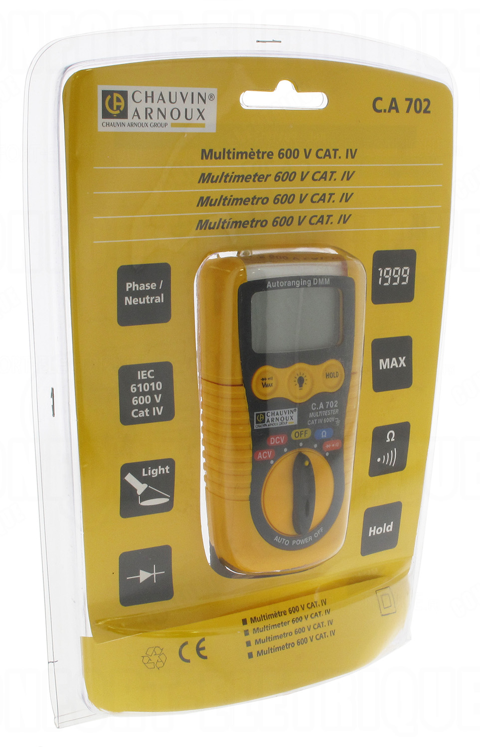 Multimètre numérique Chauvin Arnoux C.A 702 - 83,23€