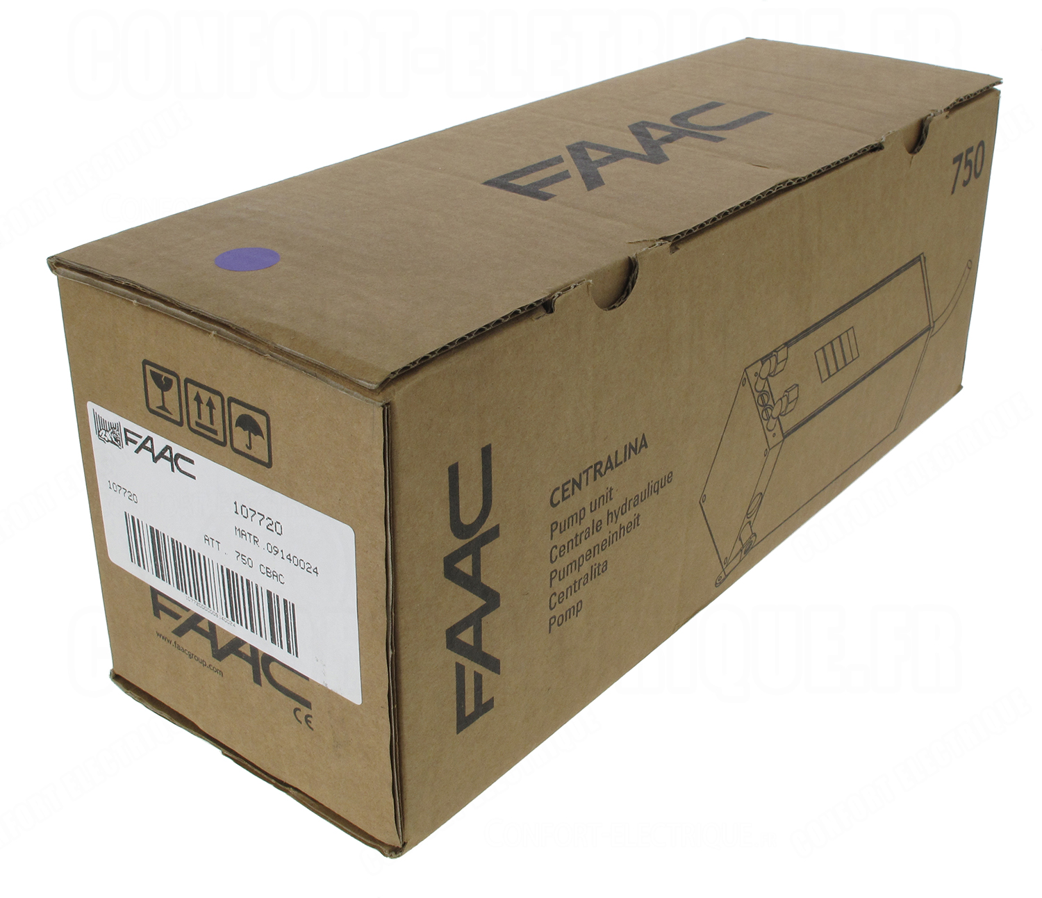 FAAC 750 CBAC - Centrale hydraulique pour opérateur Faac 750..