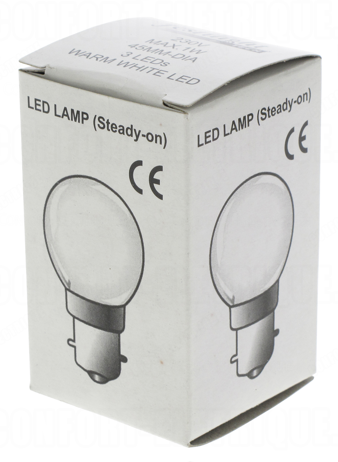 Ampoule à LED - Culot B22 - 0.62 Watts - Blanc chaud - IP44