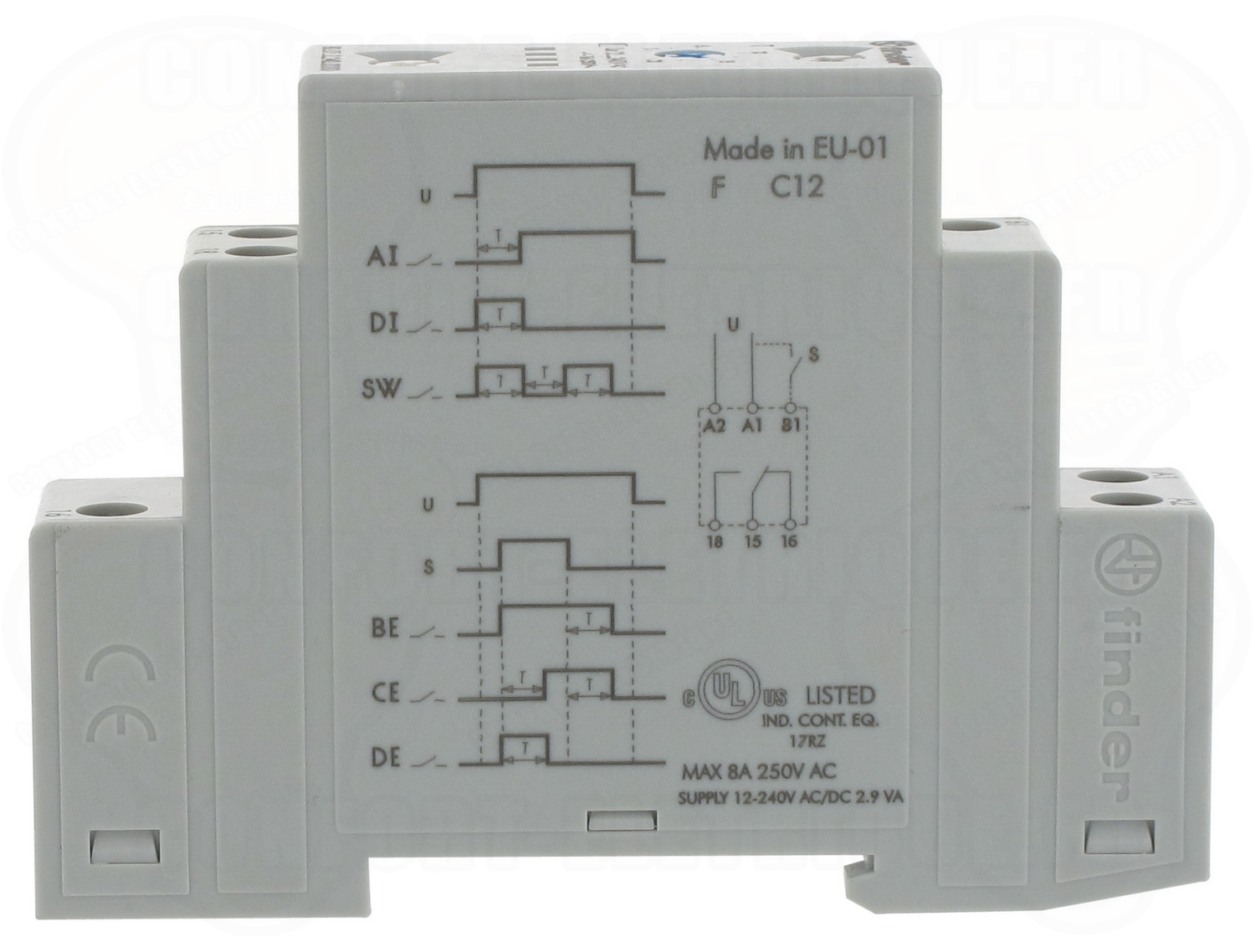 Relais temporisé modulaire multi-fonction - Finder - 137,14€..