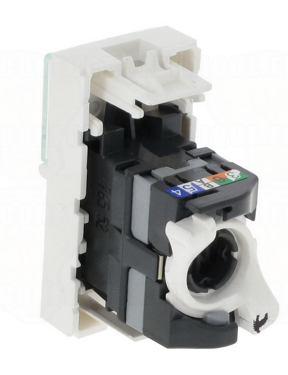 Prise RJ 45 cat. 5E FTP blanche 1M Legrand Mosaic - 23,91€