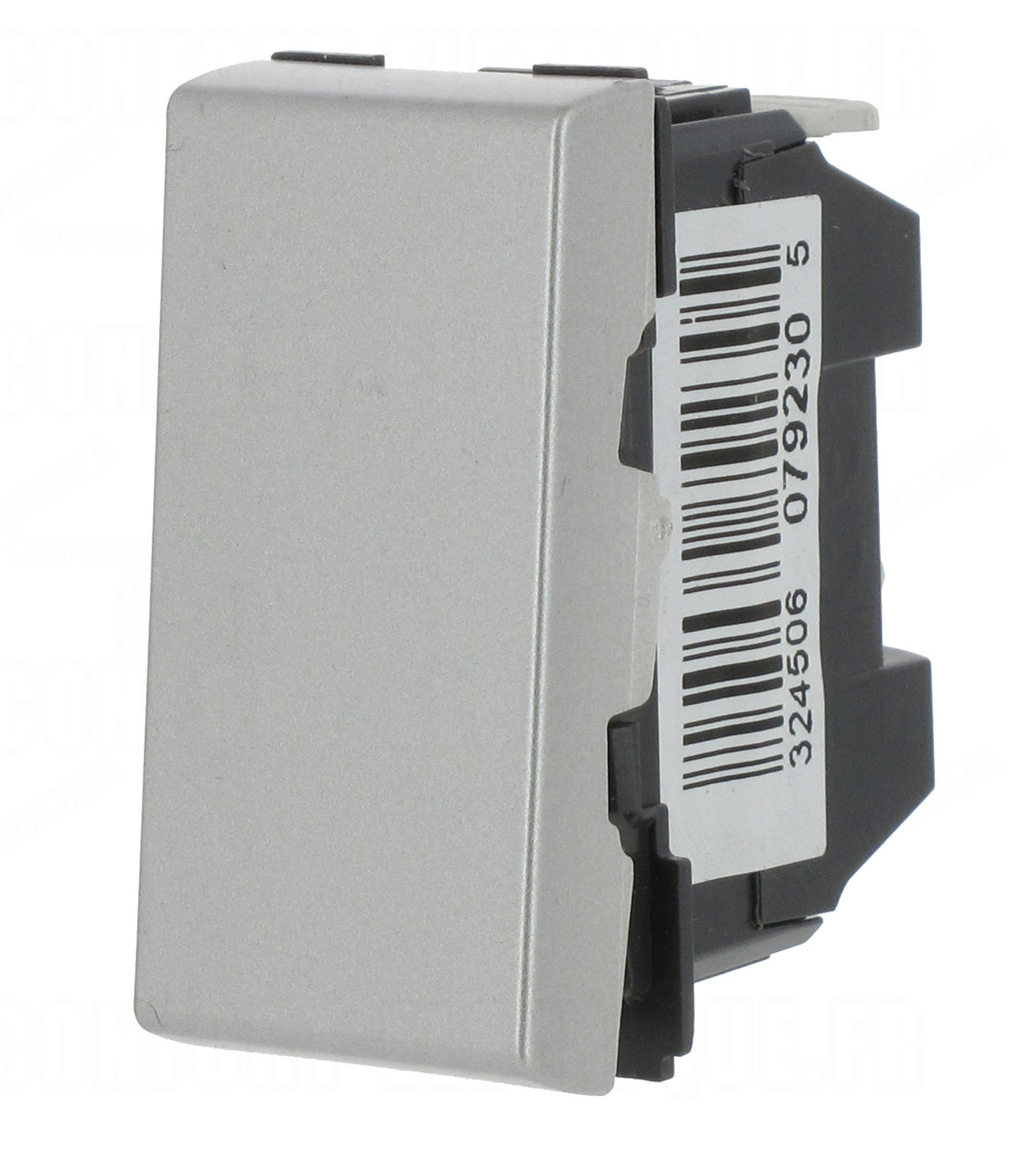 Bouton poussoir 1 module Legrand Mosaic aluminium - 13,86€