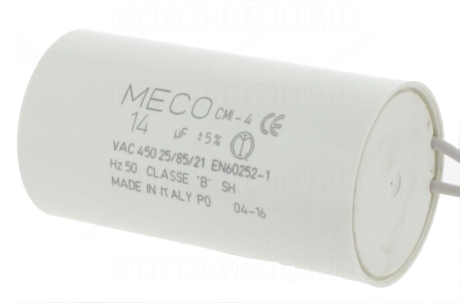Condensateur de démarrage - A câbles - 14 Micro Farad - 14,2..