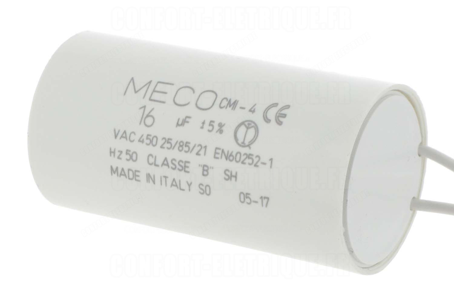Condensateur de démarrage - A câbles - 16 Micro Farad - 12,9..