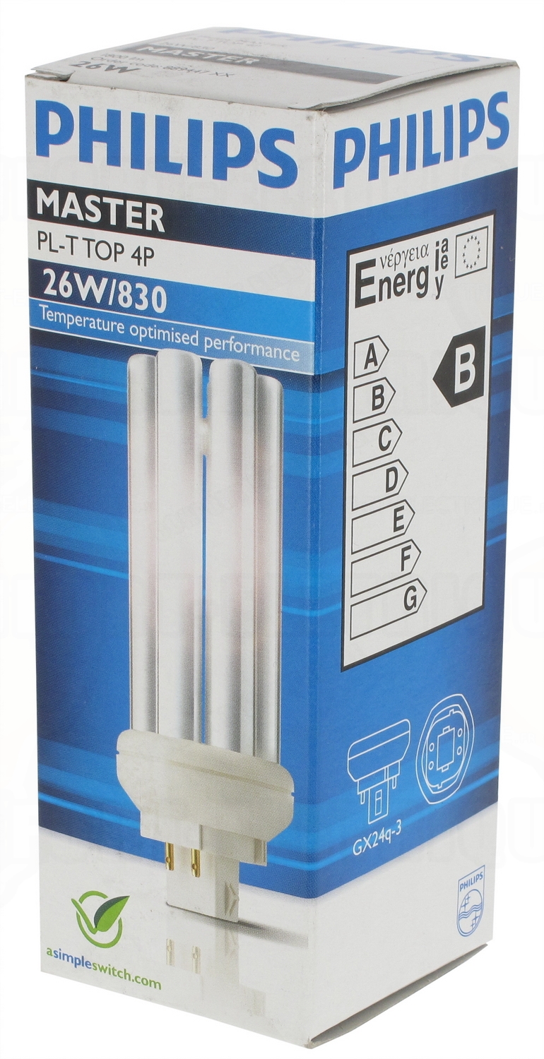 Ampoule MASTER PL-T TOP GX24q-3 4broches 26Watts code coul.