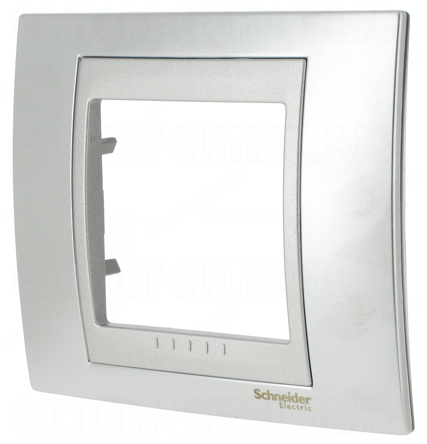 Plaque Schneider Unica Top - 1 Poste - 2 Modules - Chrome Sa..