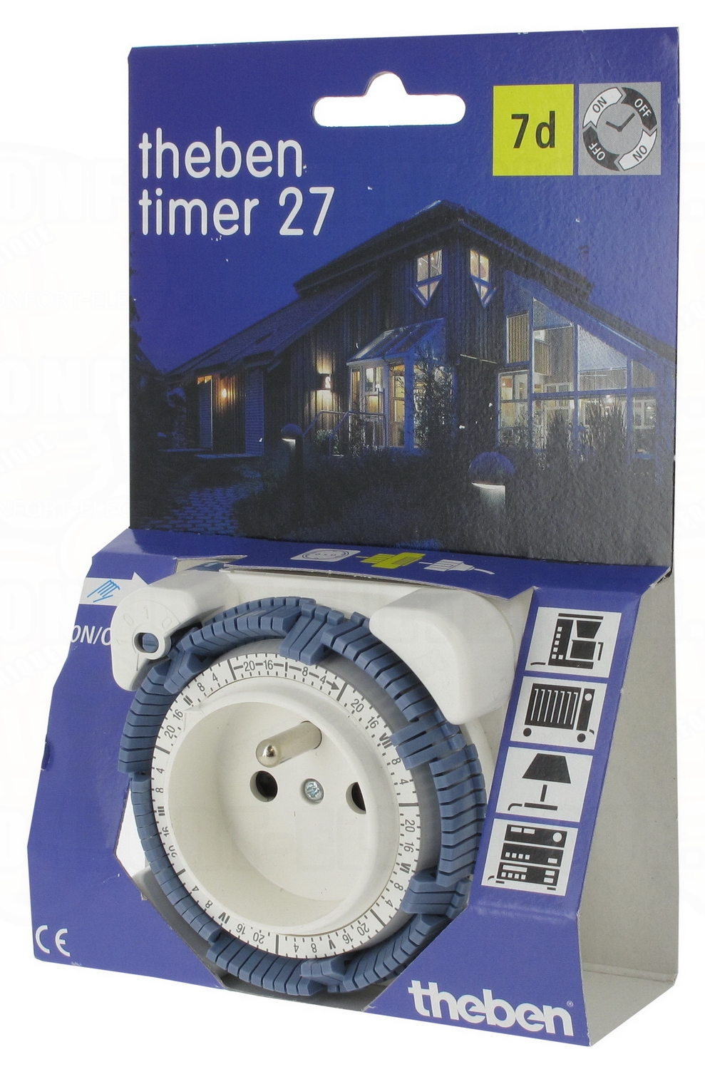 Prise programmable sur 7 jours Theben TIMER 27 - 87,97€