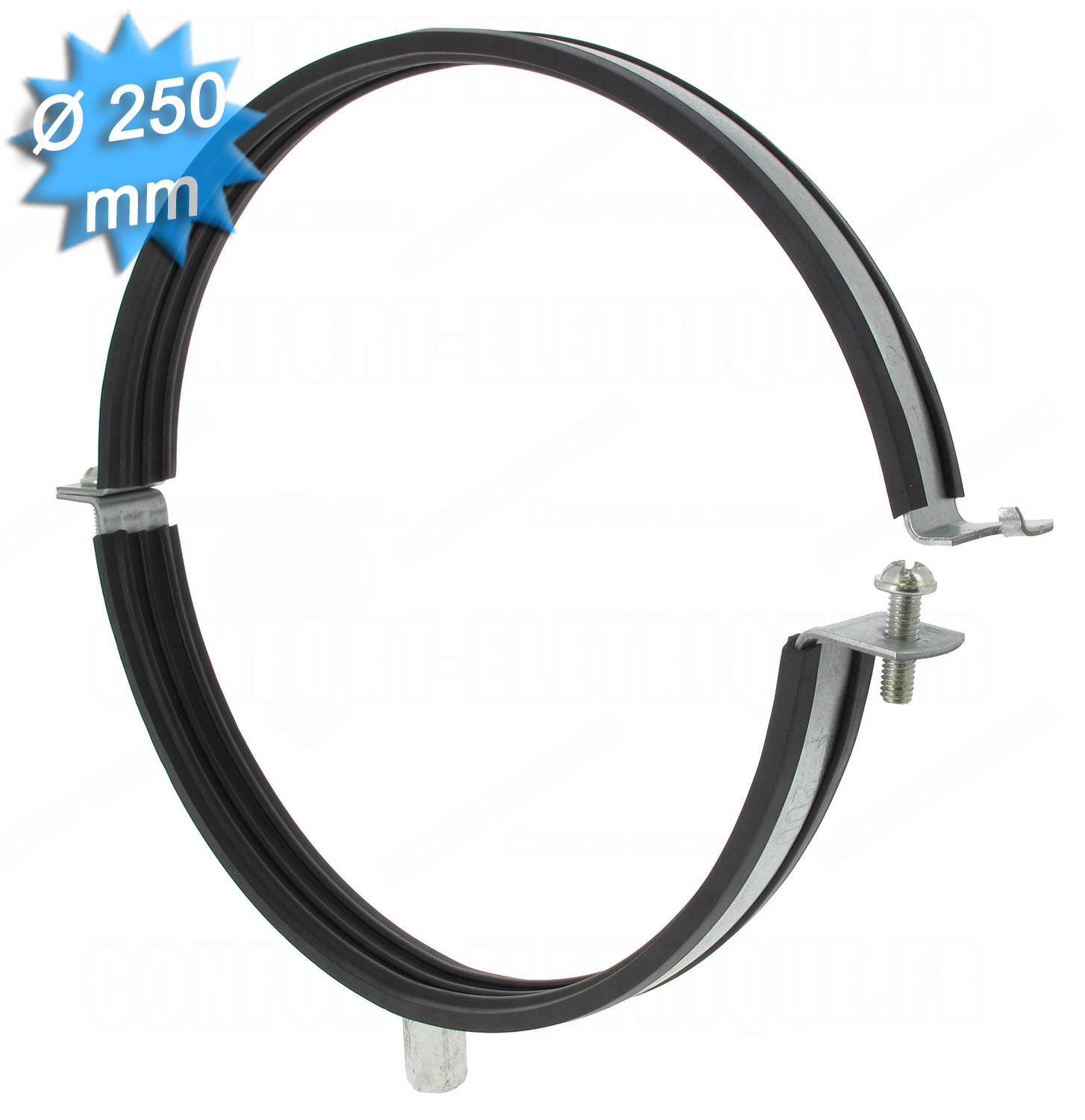 Collier de fixation isolé diamètre 250 mm avec filetage - 15..