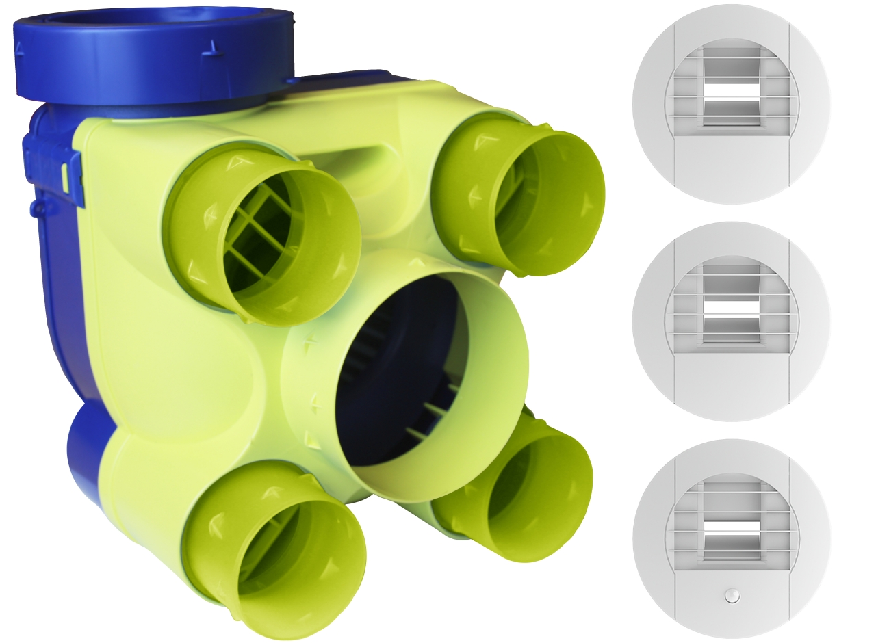 Kit VMC - Simple flux - Hygroréglable Type B - Hydra Ecowatt..