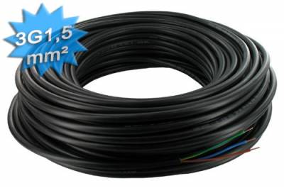 Cable électrique - Rigide - R2V - 3G1.5 mm² - Couronne de 10..
